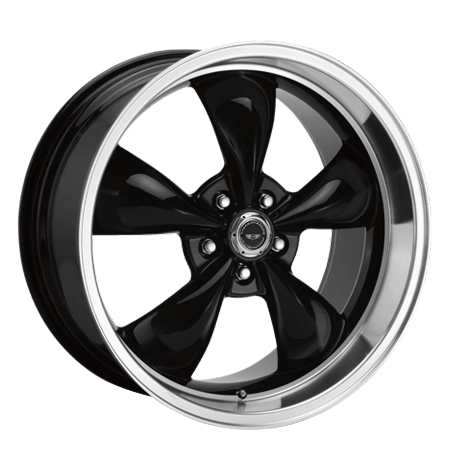 American Racing AR105 TORQ THRUST M Gloss Black Machined Lip 17x7.5 +45 ...